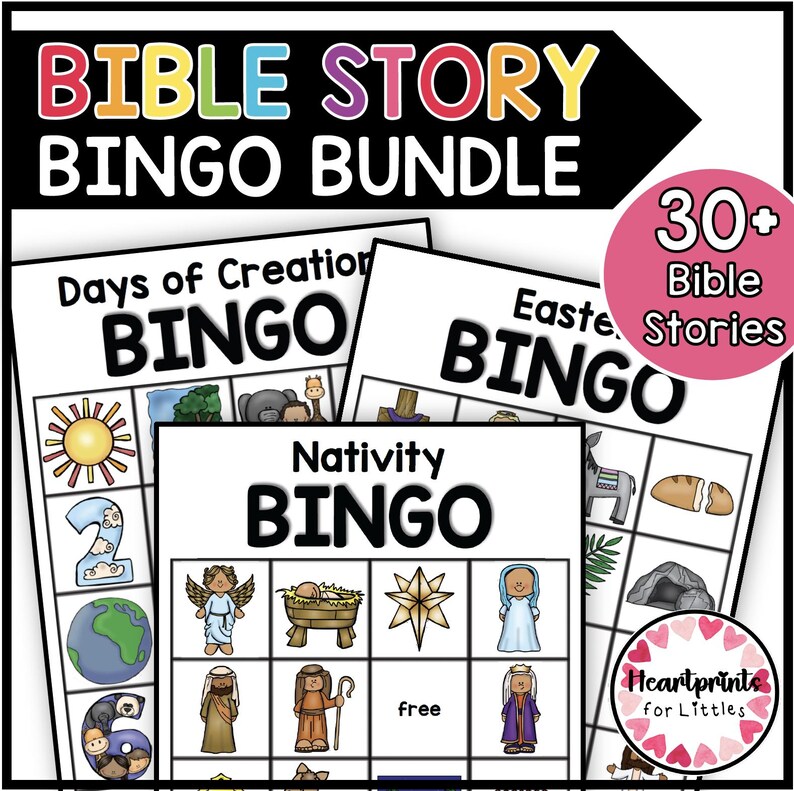 Bible Story Bingo Bundle, 32 Games (digital Download) - Etsy