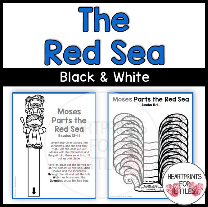 Moses and the Red Sea Bible Craft for Kids, Moses Parts the Red Sea ...