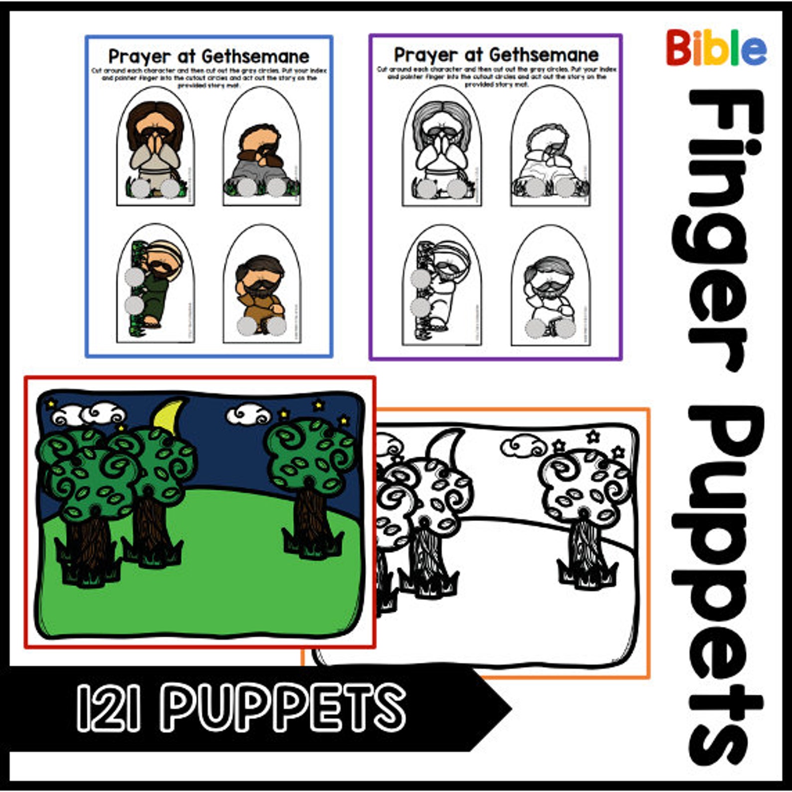 Bible Story Finger Puppets Bible Crafts Homeschool - Etsy Canada