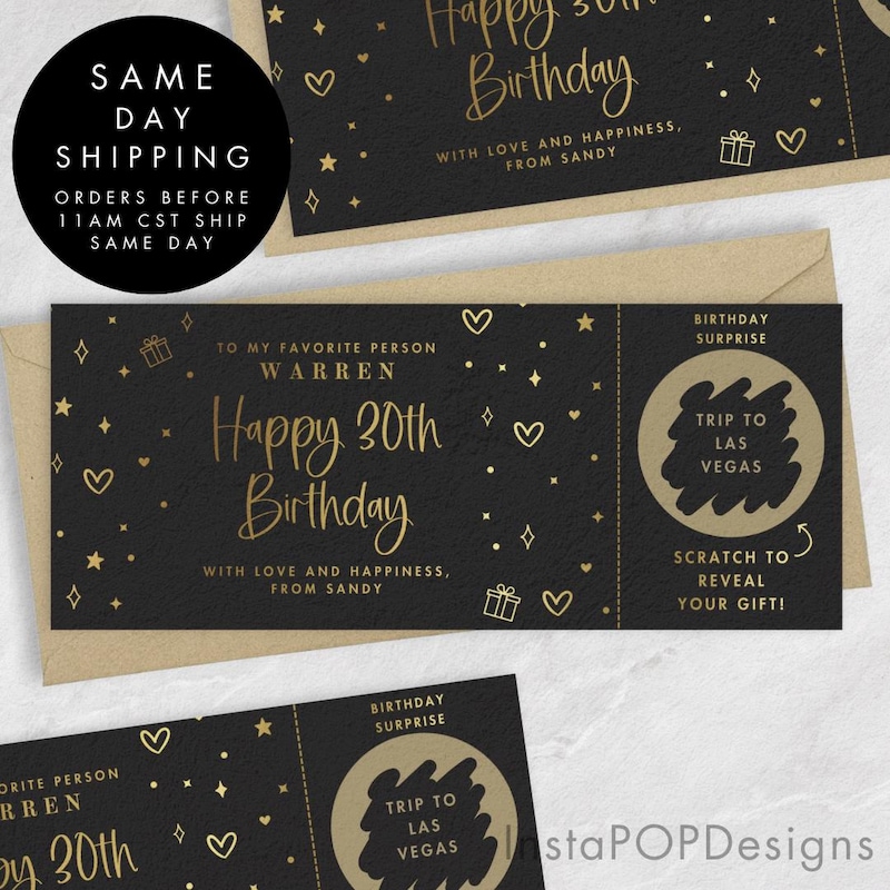 Custom Scratch off Card - Etsy