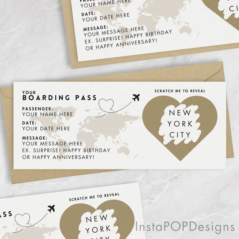 Boarding Scratch Cards - Etsy