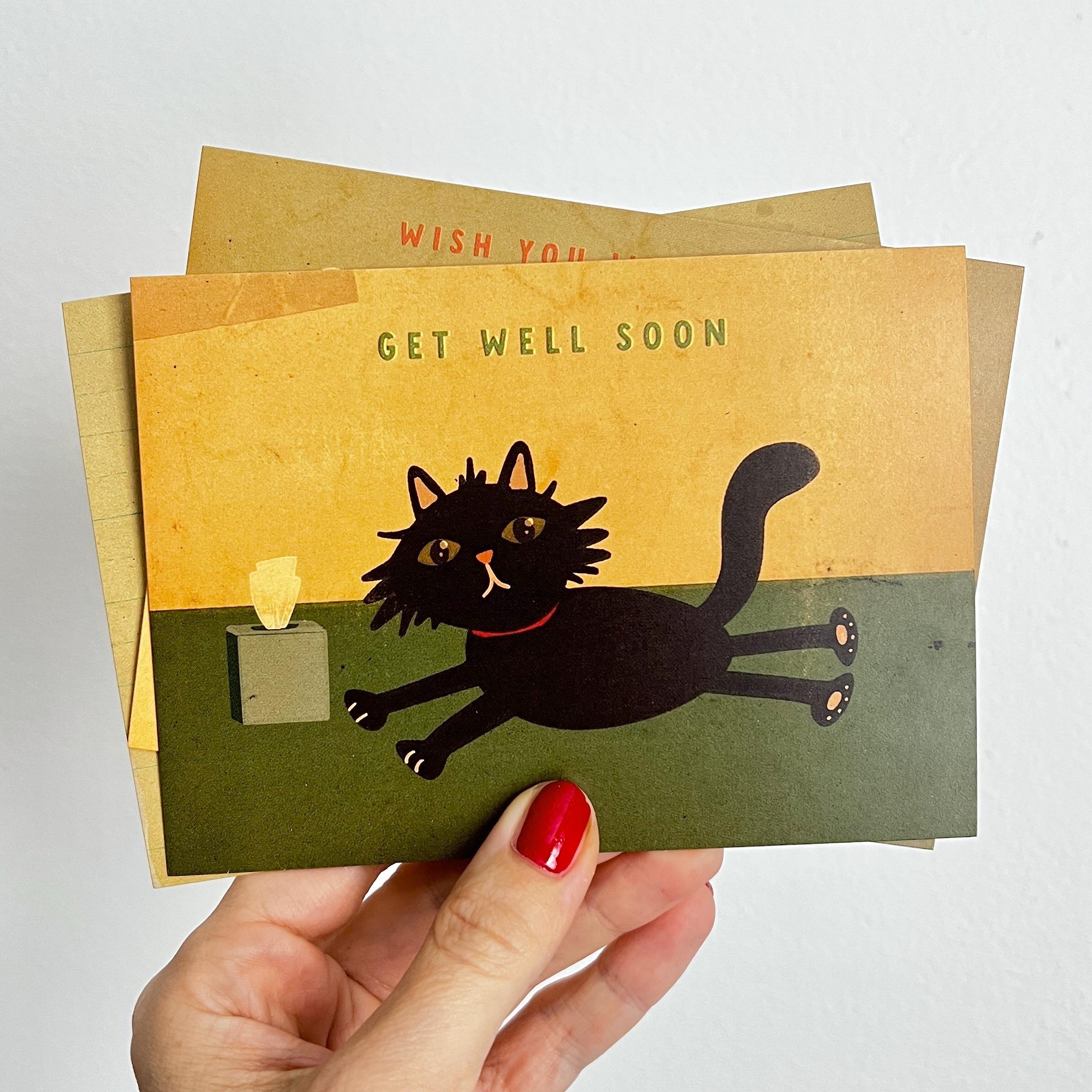 Cat Postcards, Set of 6 - Get Well Soon, Wish You Were Here Cards ...