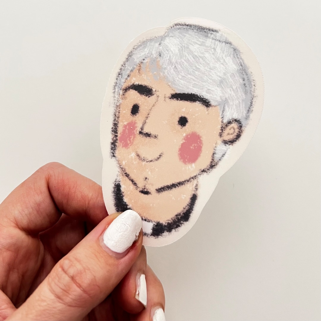 Father Ted Portrait Sticker Set of 2 Ted Crilly Glossy Vinyl Sticker 3. ...