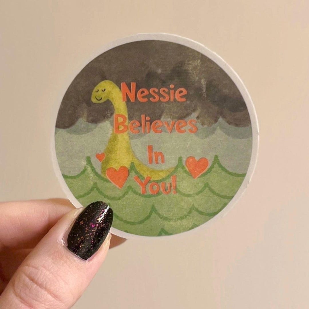 Cute Loch Ness Monster Sticker - Cryptid Vinyl Sticker - Nessie Sticker ...