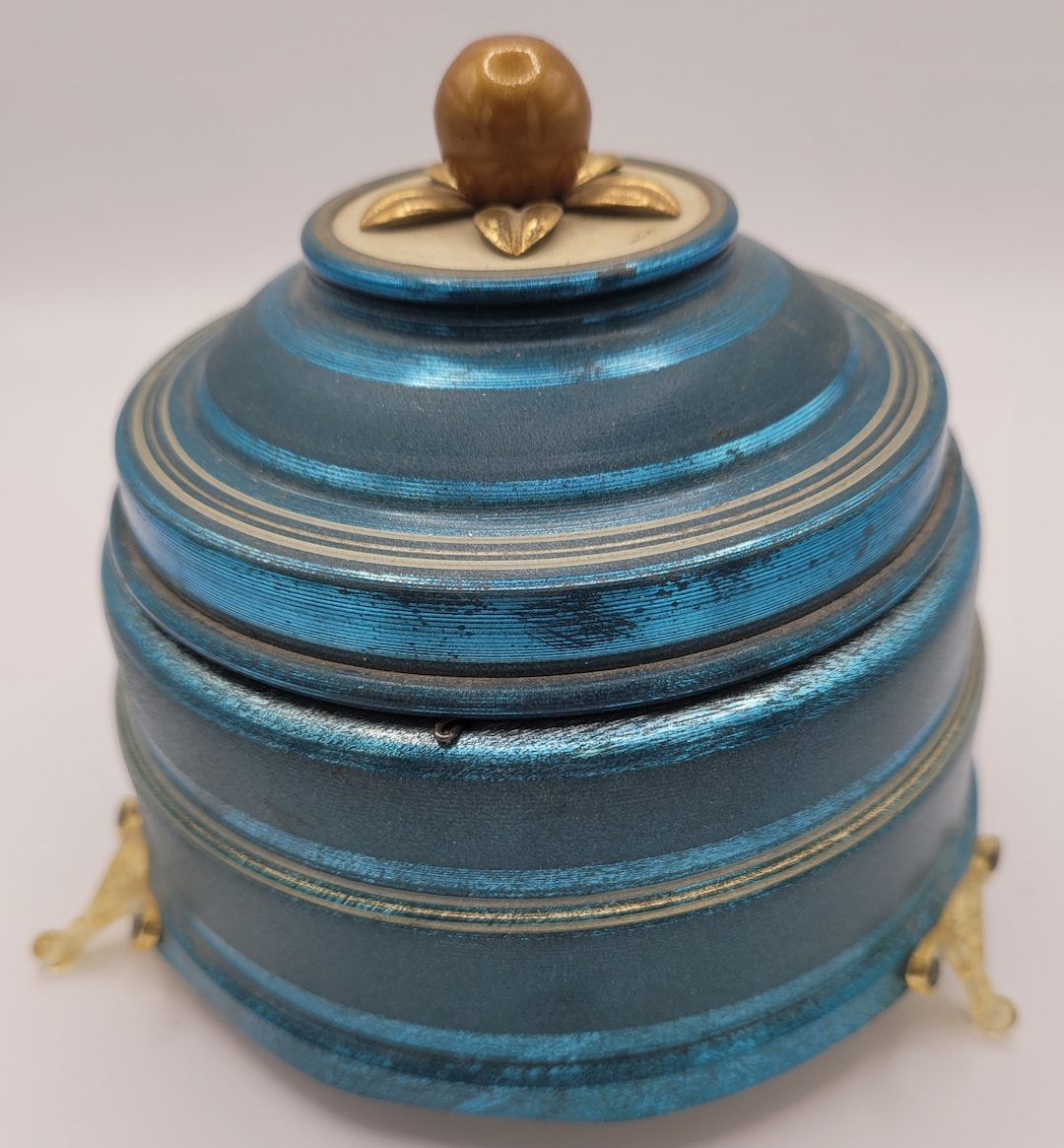 Vintage Metal Powder Music Box you Can Call Me Sweetheart - Etsy