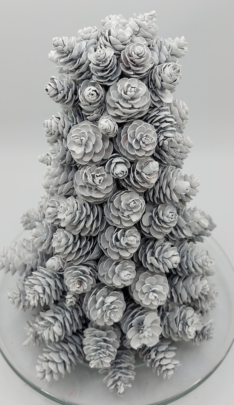 8-inch-tall White Pinecone Tree - Etsy