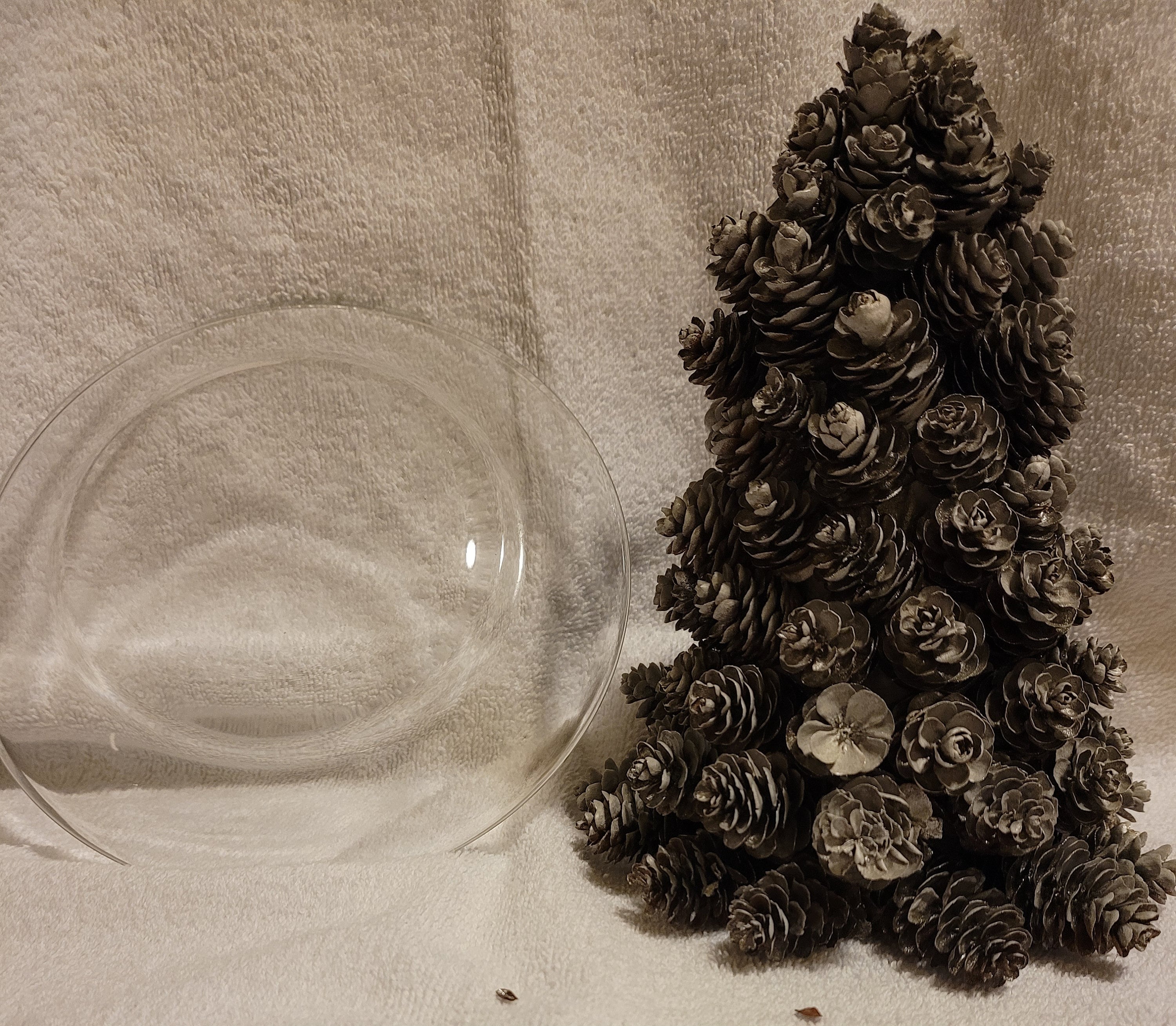 8-inch-tall Silver Pinecone Tree - Etsy