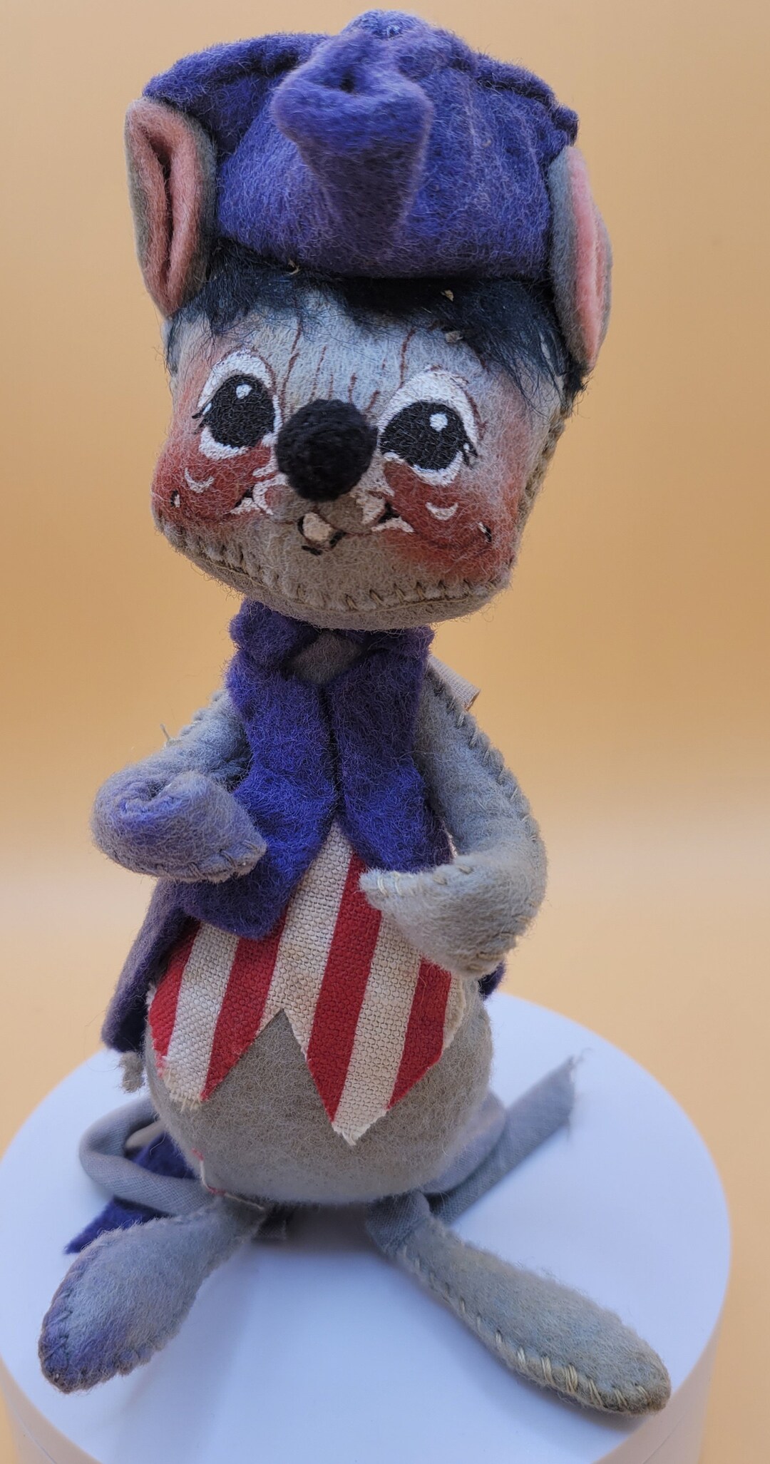 Annalee 1971 Mobilitee Patriotic Grey Doll Mouse - Etsy