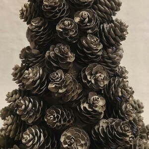 8-inch-tall Silver Pinecone Tree - Etsy