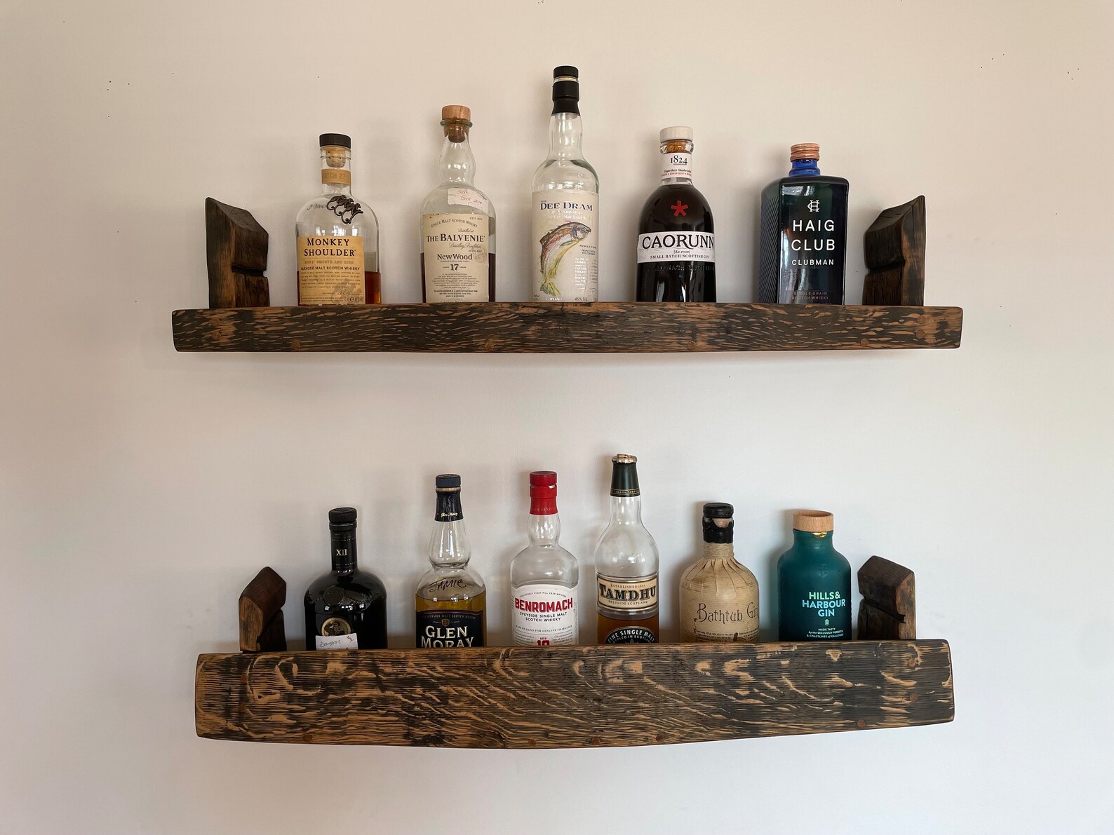 Drinks Shelf Made From Whisky Barrel Stave - Etsy UK