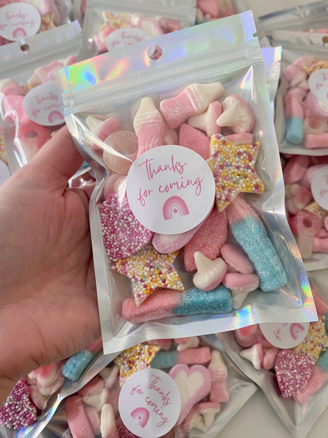 Thanks for Coming Pre-filled Sweet Bags, Party Favours, Party Sweets ...