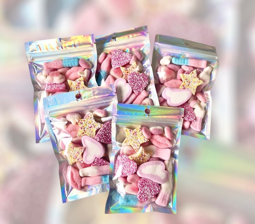 Filled Sweet Bags, Party Favours, Pink Party Sweets, Girls, Thank You ...