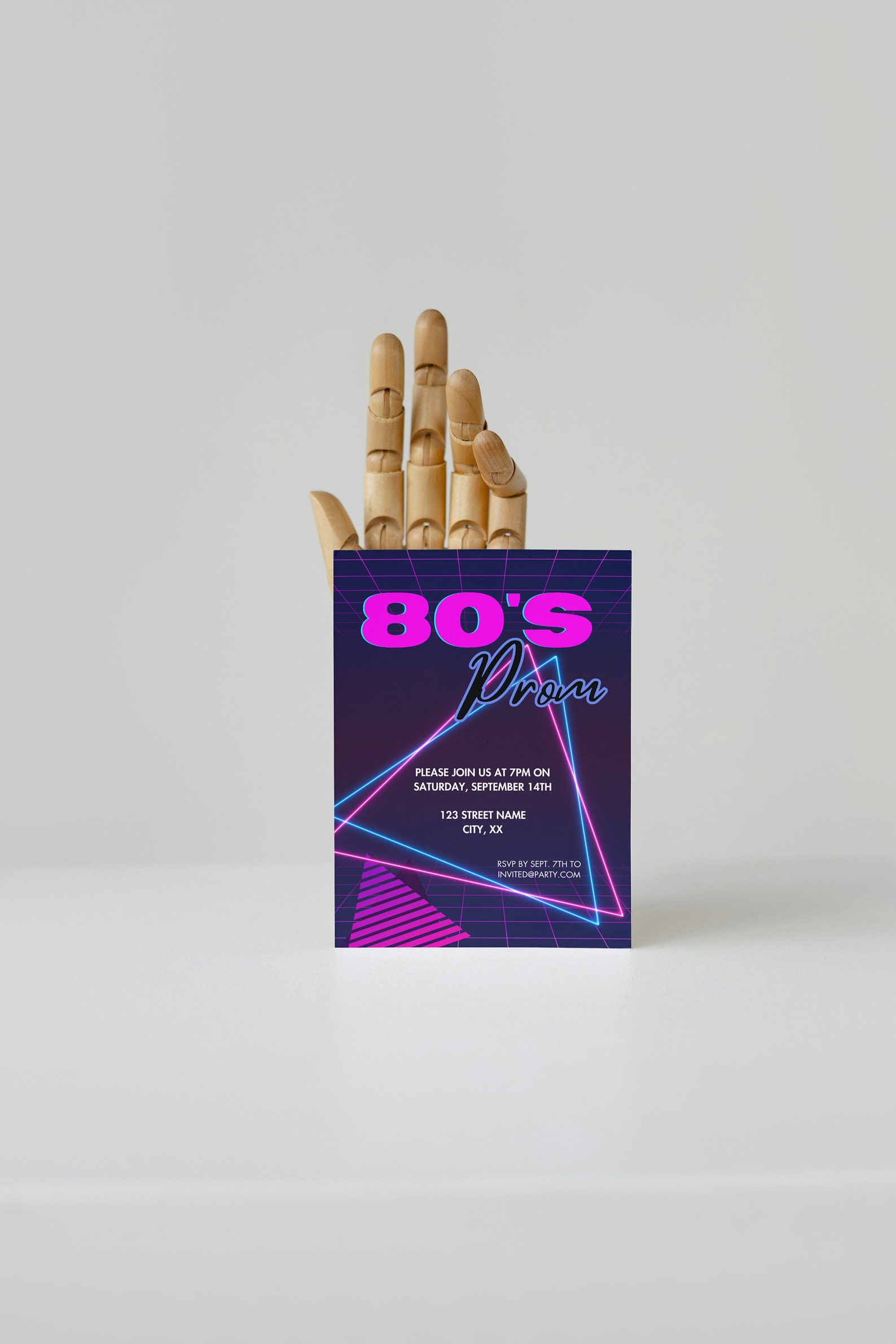 80's Prom Invitation Template, Palm, Neon, Digital Download - Etsy