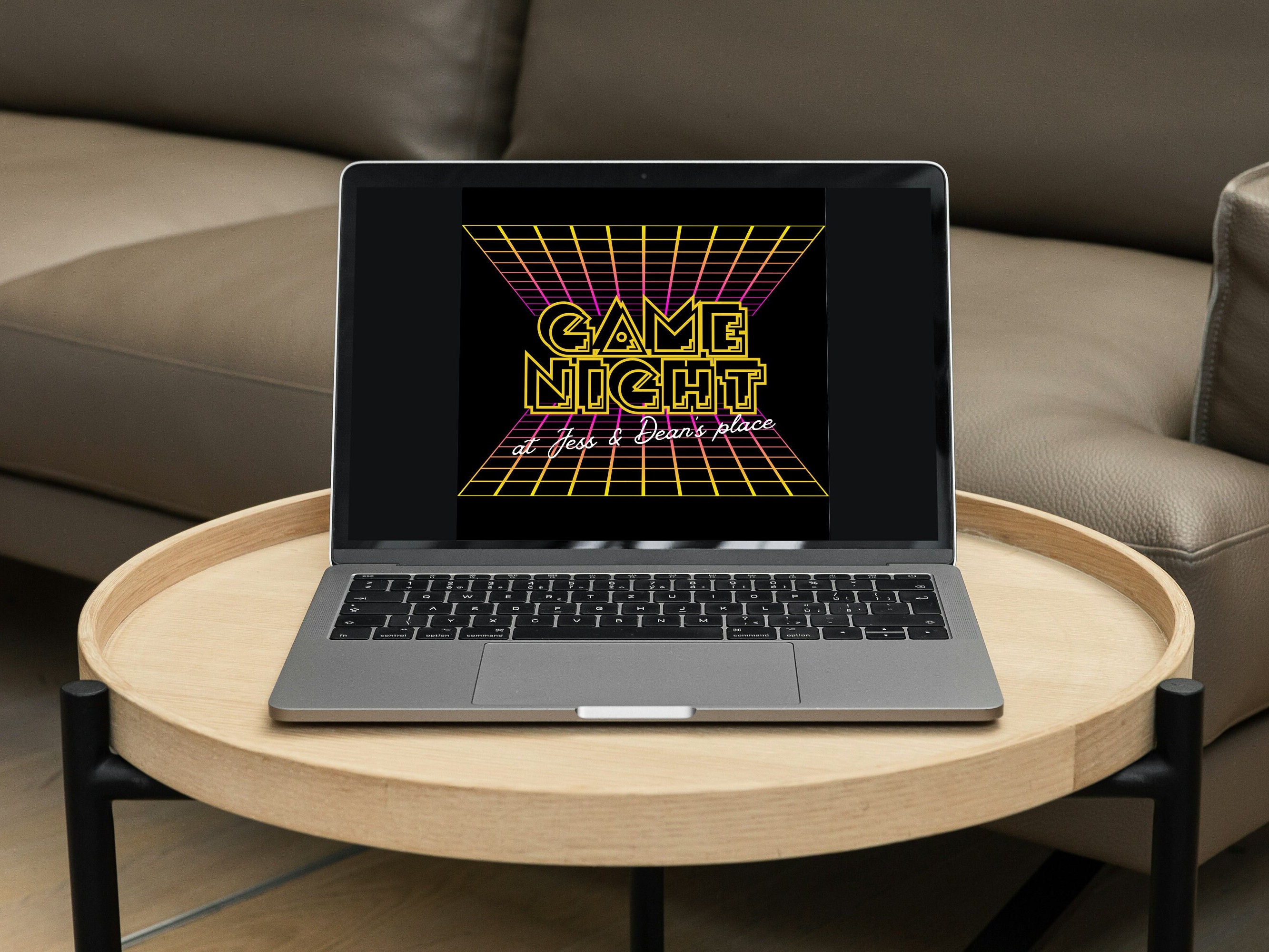 80's Game Night Invite Template, Square, Double Sided, Digital Download ...