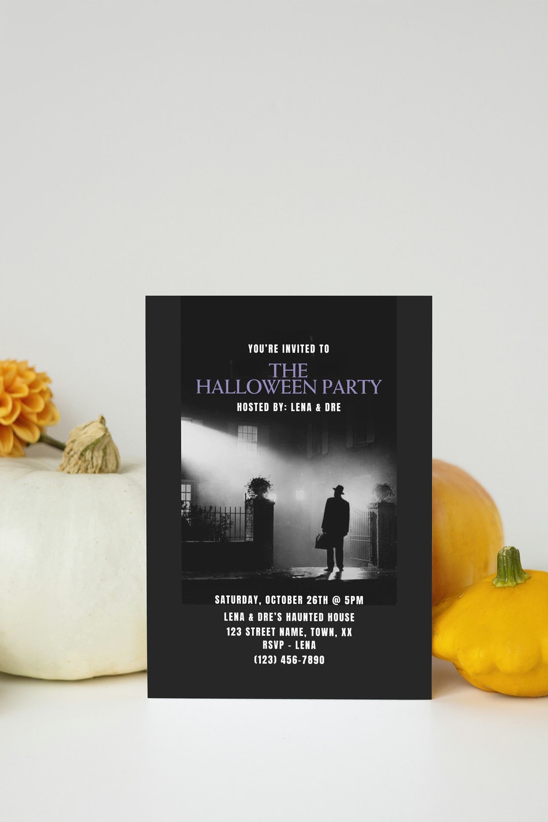 Halloween Party Invite - Exorcist, Template, Editable, Instant Digital ...