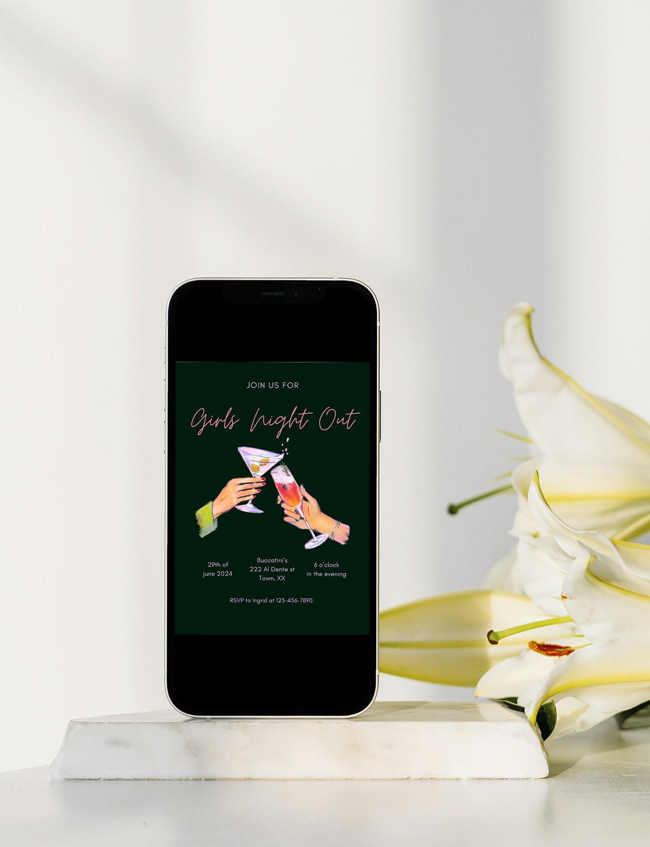 Girls Night Out Invite Template, Digital Download, Editable - Etsy