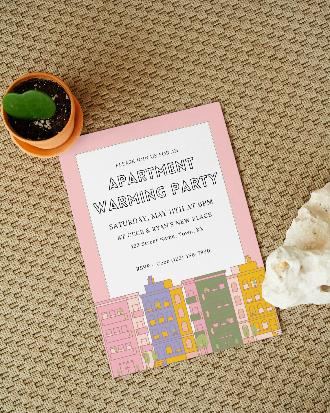 Apartment Warming Party Invite, Editable Template, Instant Digital ...