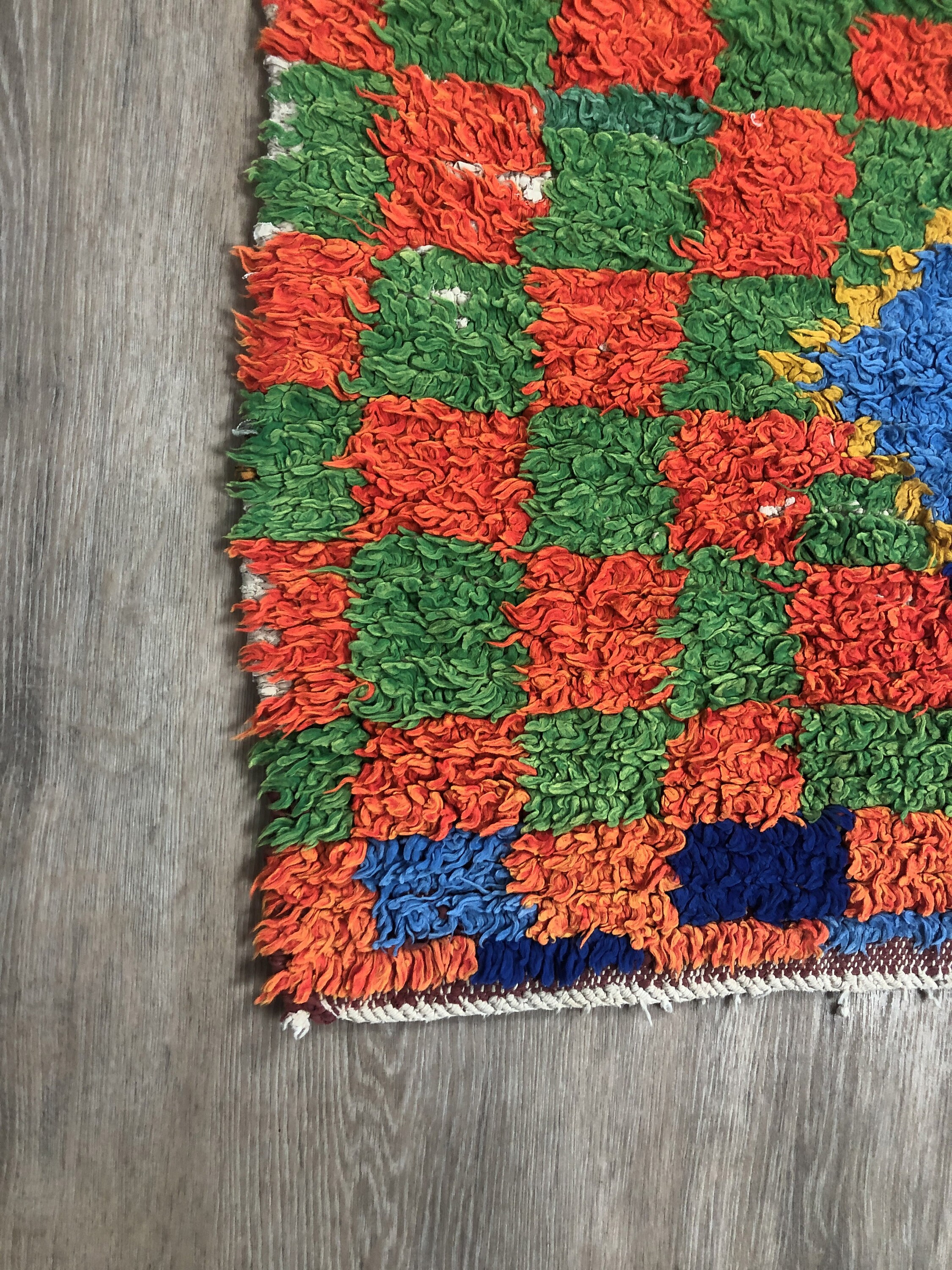 Moroccan checker rug 3ft x 6ft checkerboard rug checkered | Etsy