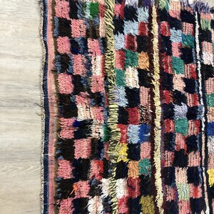 3x6 Ft Checkered Area Rug, Vintage Rug, Moroccan Berber Rug, Floor Rugs ...