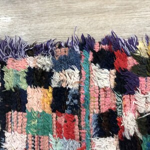 3x6 Ft Checkered Area Rug, Vintage Rug, Moroccan Berber Rug, Floor Rugs ...