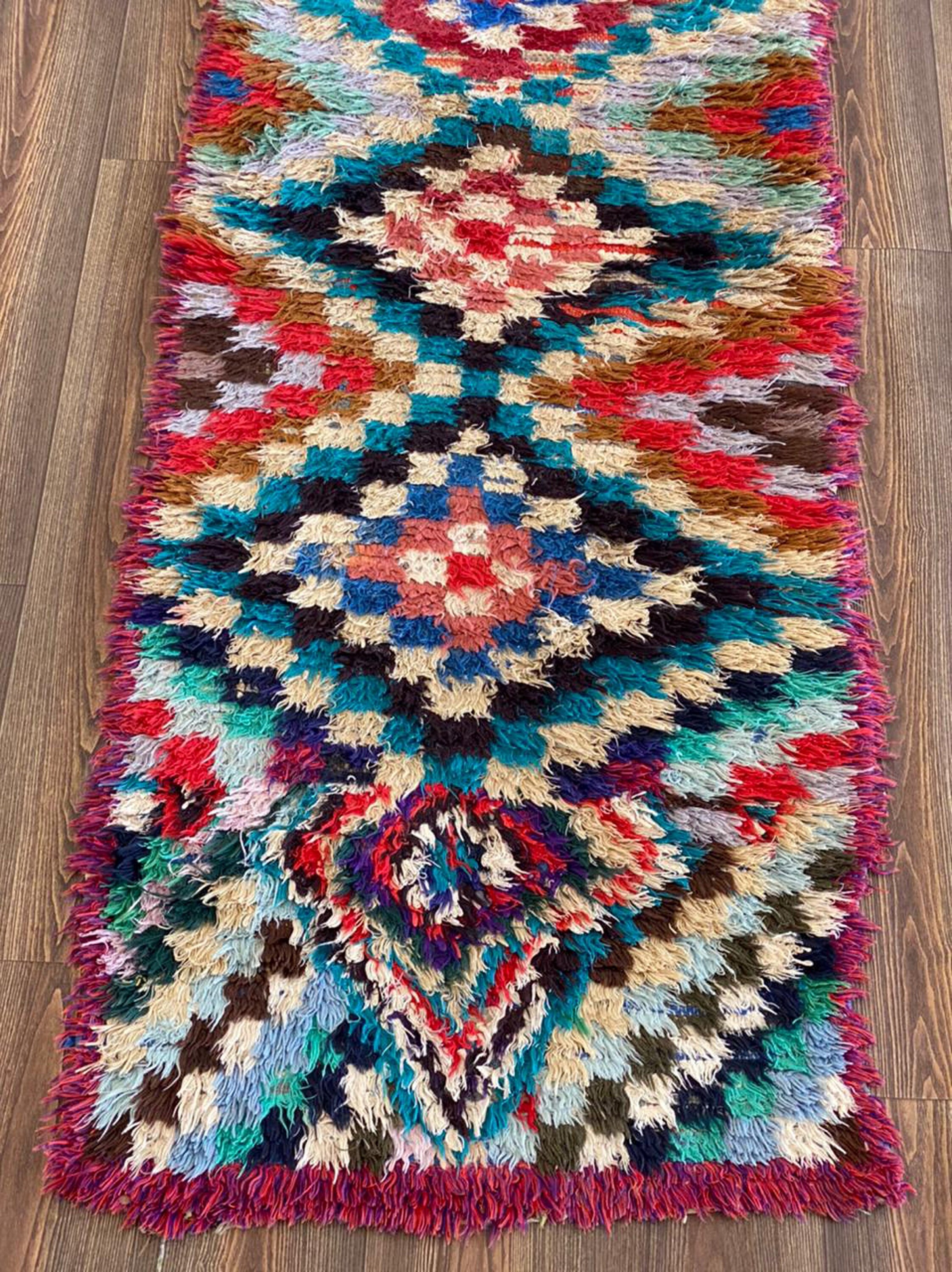 Moroccan Runner Rug 3x7 Ft Colorful Runner Rug Berber Runner - Etsy UK