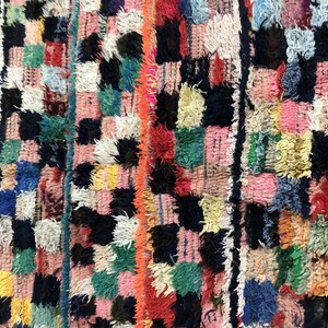 3x6 Ft Checkered Area Rug, Vintage Rug, Moroccan Berber Rug, Floor Rugs ...