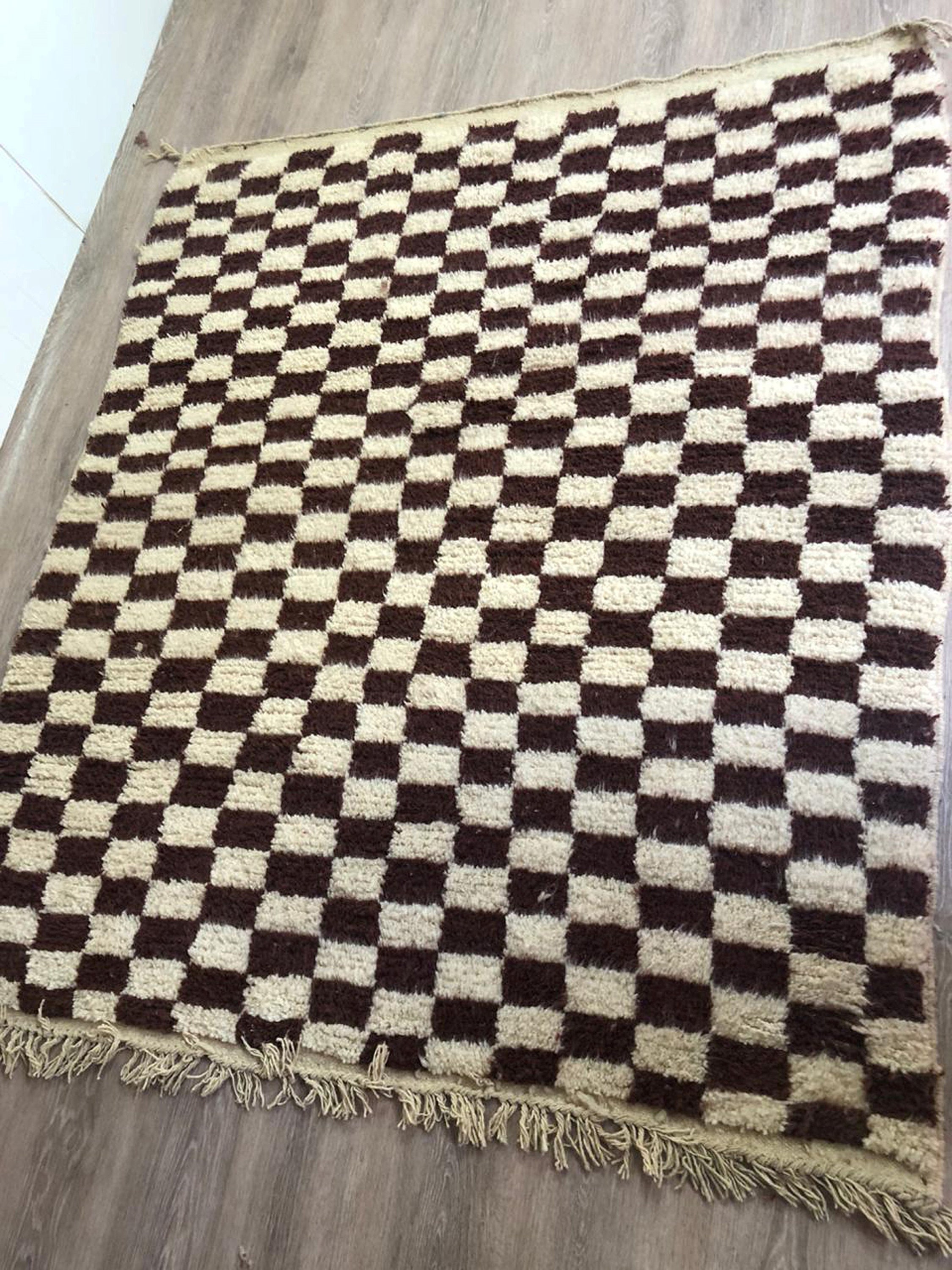 Custom checker rug Checkered area rug Checkerboard rug | Etsy