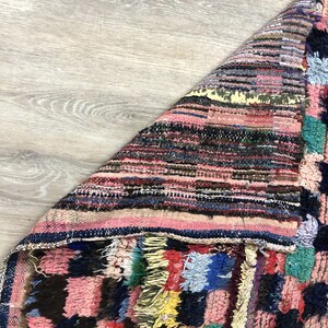 3x6 Ft Checkered Area Rug, Vintage Rug, Moroccan Berber Rug, Floor Rugs ...