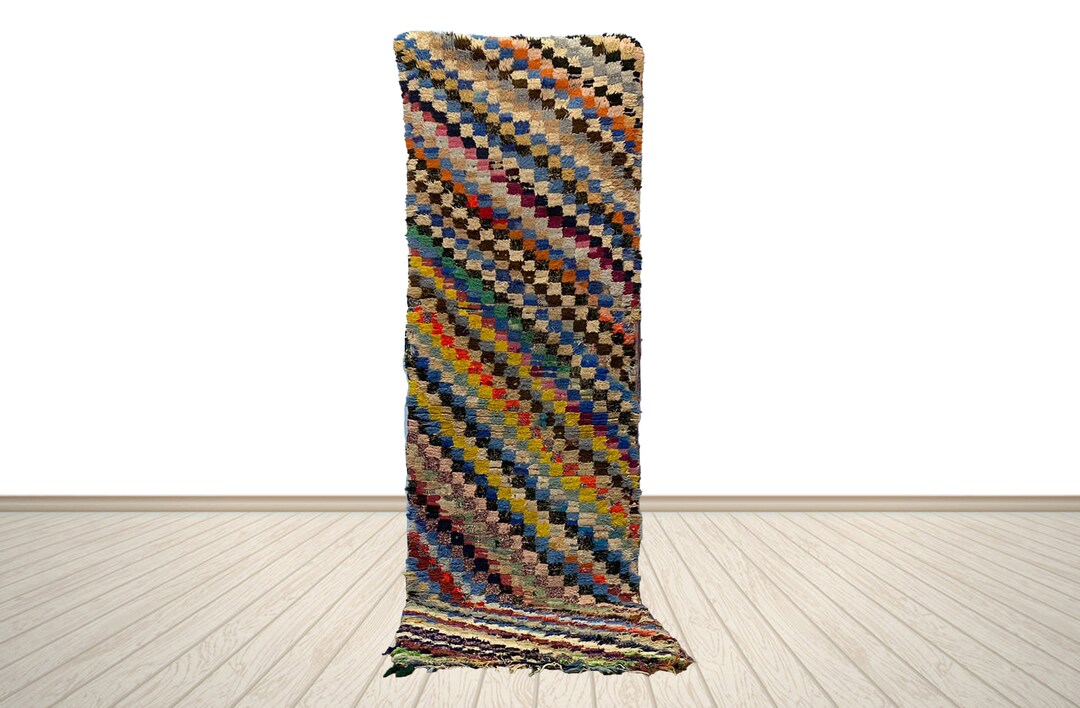 2x8 Feet Vintage Berber Runner Rug, Entryway Runner Rug, Colorful ...