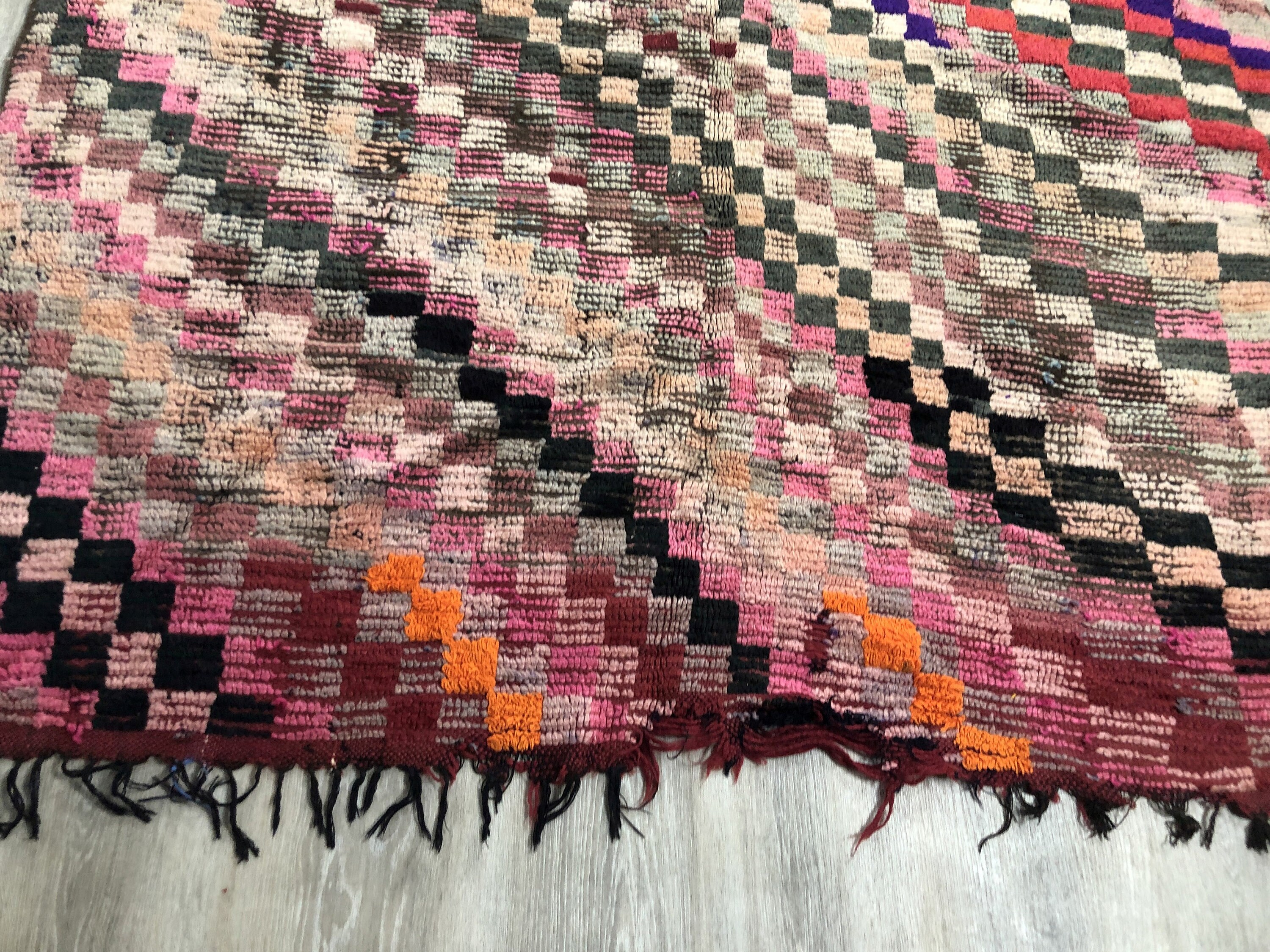 Moroccan checker rug 5ft x 8ft Checkerboard rug Checkered | Etsy