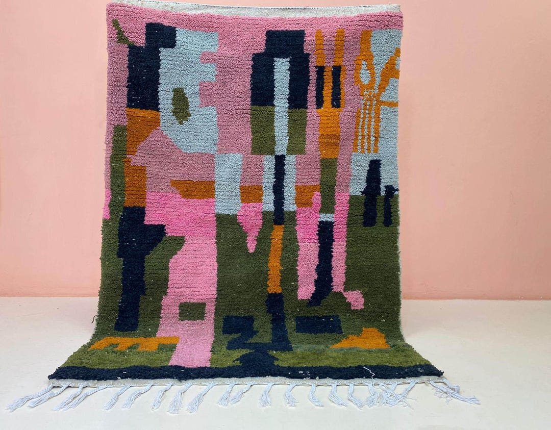 Moroccan Wool Rug: Colorful Boho Patterns (handmade, Soft Texture) - Etsy