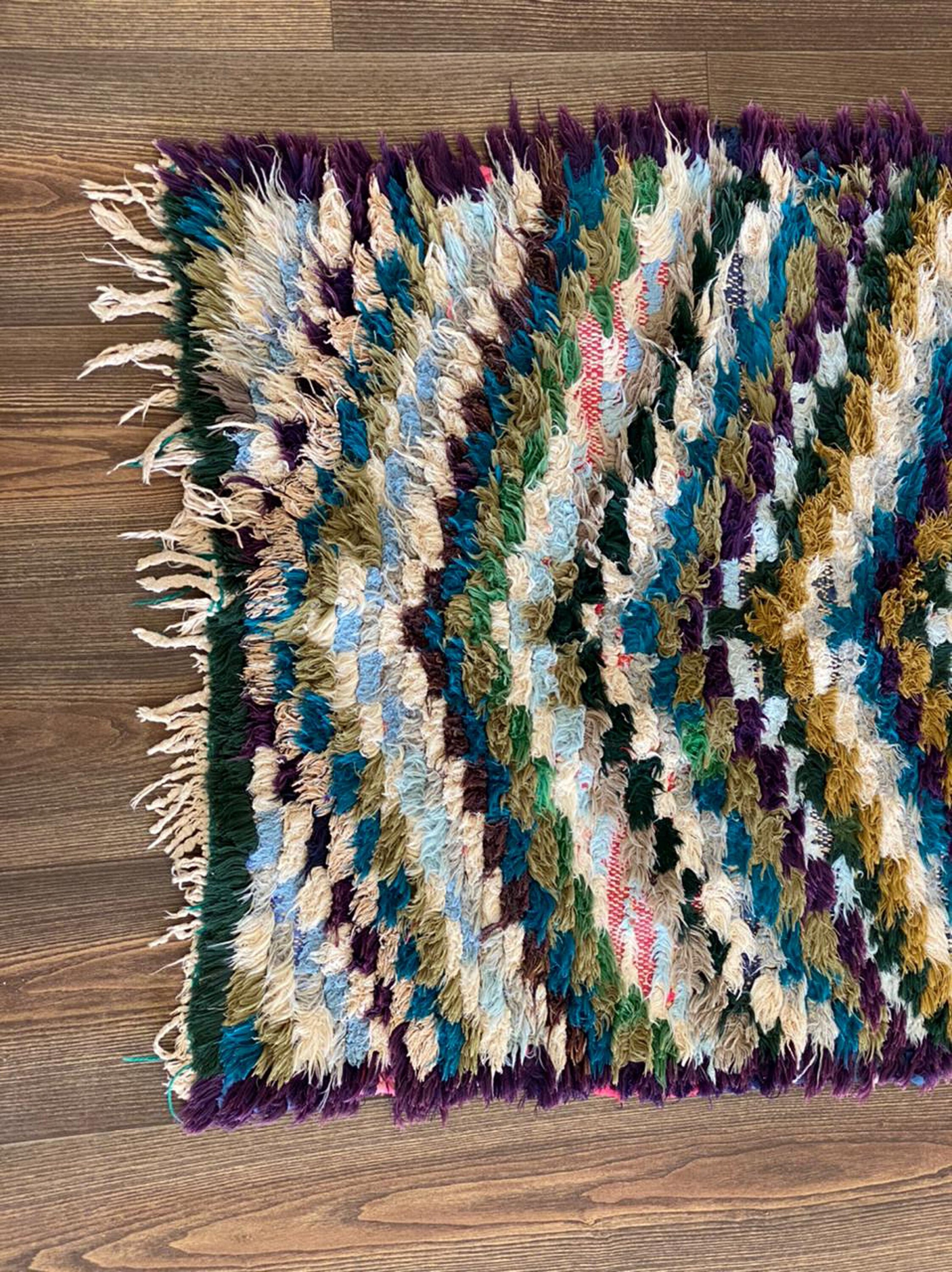 Checkered runner rug 3x7 ft Moroccan rug runner checkerboard | Etsy