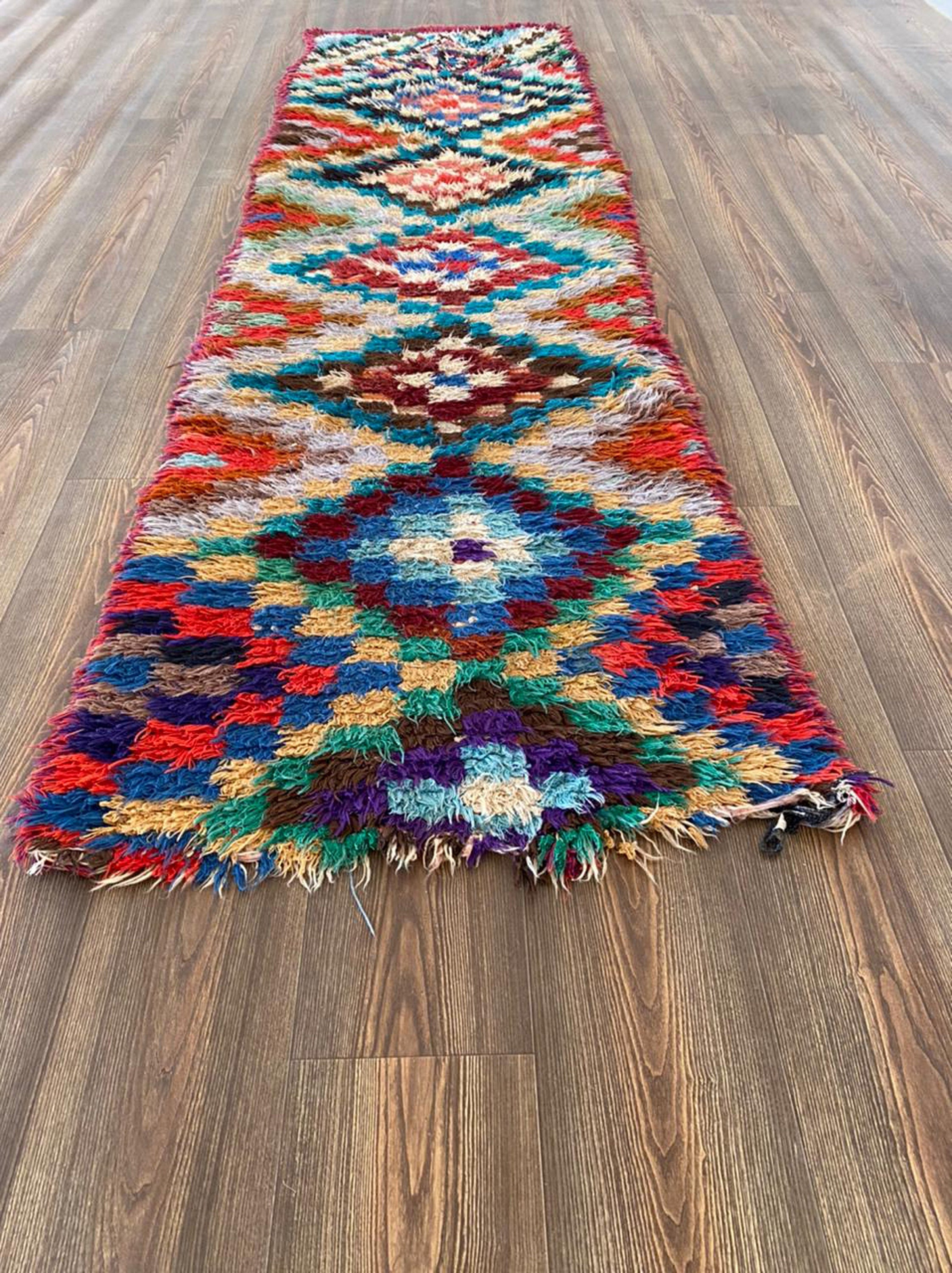 Moroccan runner rug 3x7 ft Colorful runner rug Berber runner | Etsy