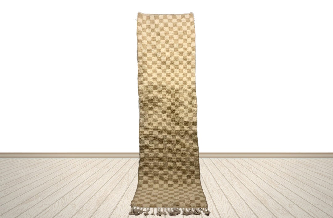 Custom Runner Rug, Checkered Runner Rug, Checkerboard Runner, Moroccan ...