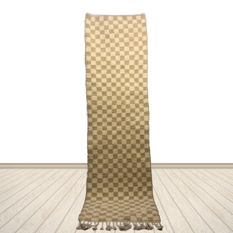 Checkered Rug Runner - Etsy