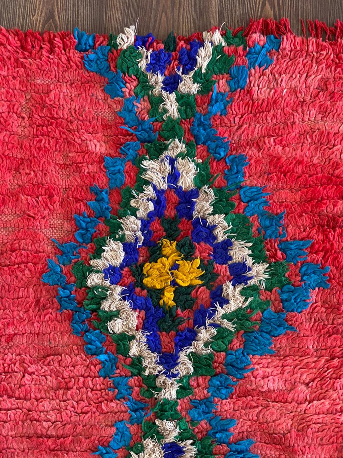 Red moroccan rug 3x5 Vintage berber rug Wool area rug. | Etsy