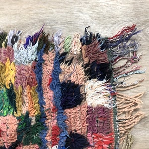 3x6 Ft Checkered Area Rug, Vintage Rug, Moroccan Berber Rug, Floor Rugs ...