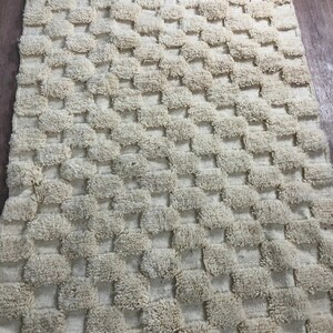 White Boho Rug Wool Area Rug Woven Rug Moroccan Rugs. - Etsy