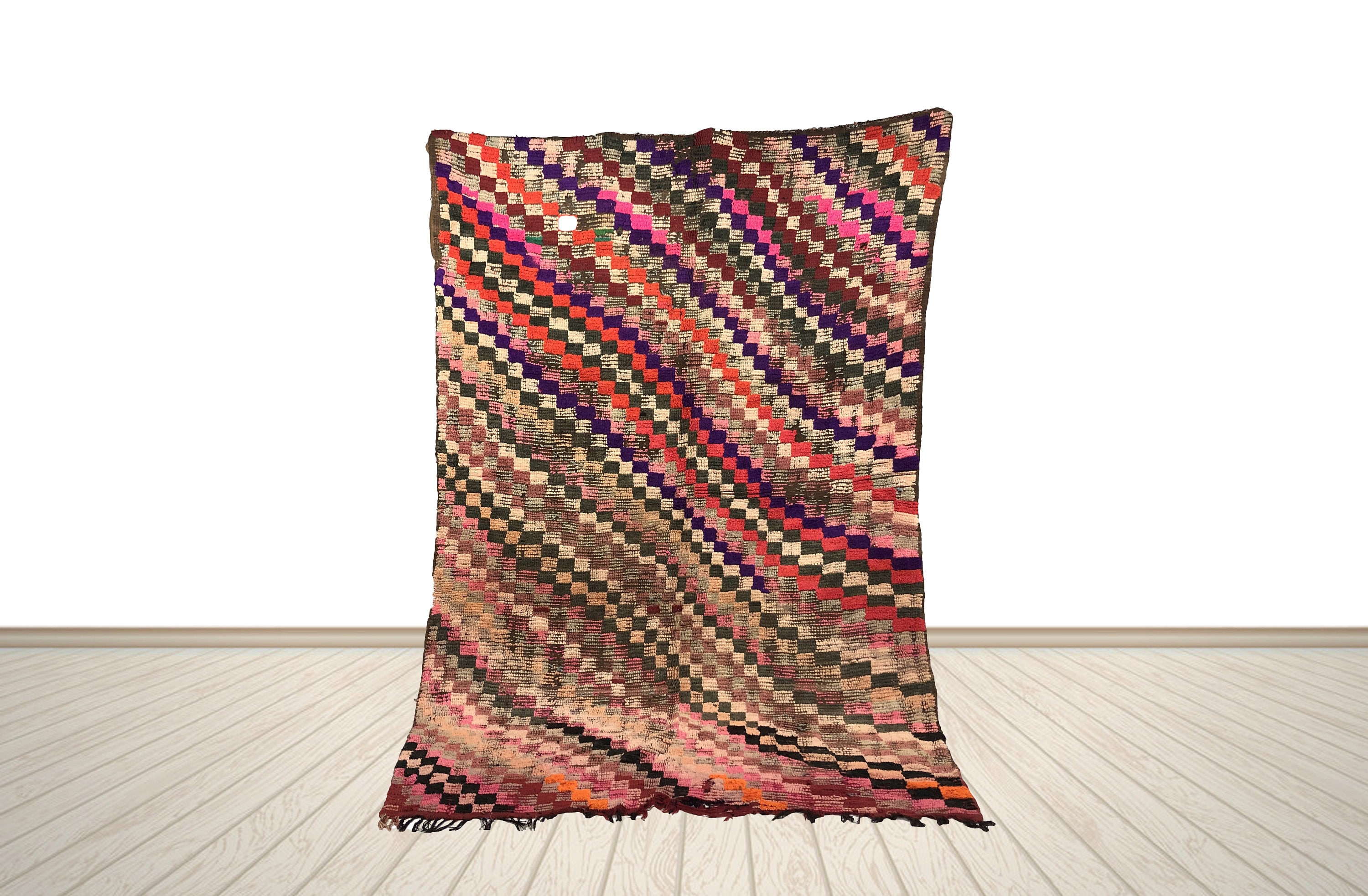 Moroccan checker rug 5ft x 8ft Checkerboard rug Checkered | Etsy