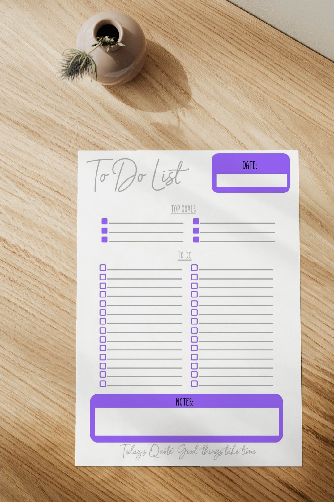 Purple to Do List, Motivational to Do List, Printable to Do List ...