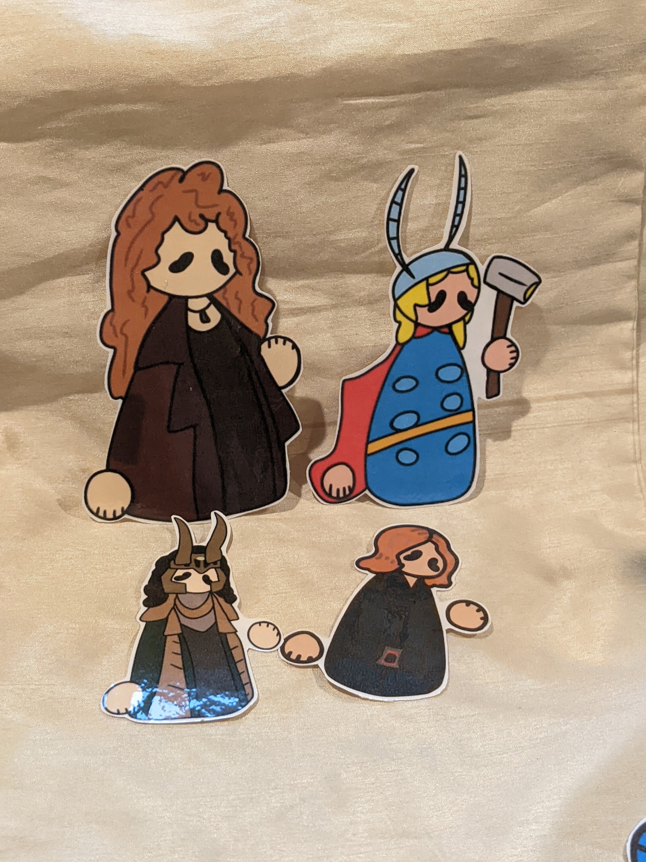 Marvel Inspired Stickers Marvel Fan Art Stickers Wall Art - Etsy