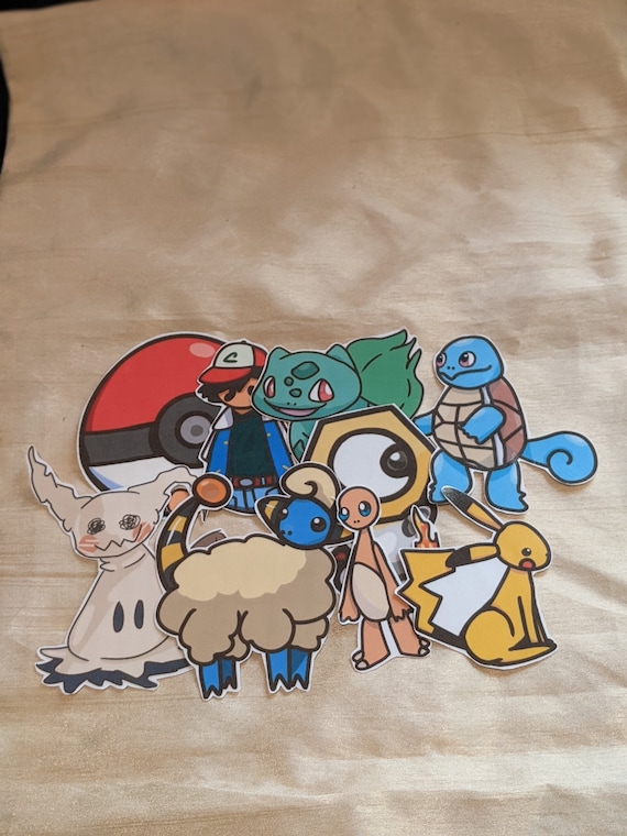 Pokémon Inspired Stickers Pokémon Fan Art Stickers Wall Art - Etsy