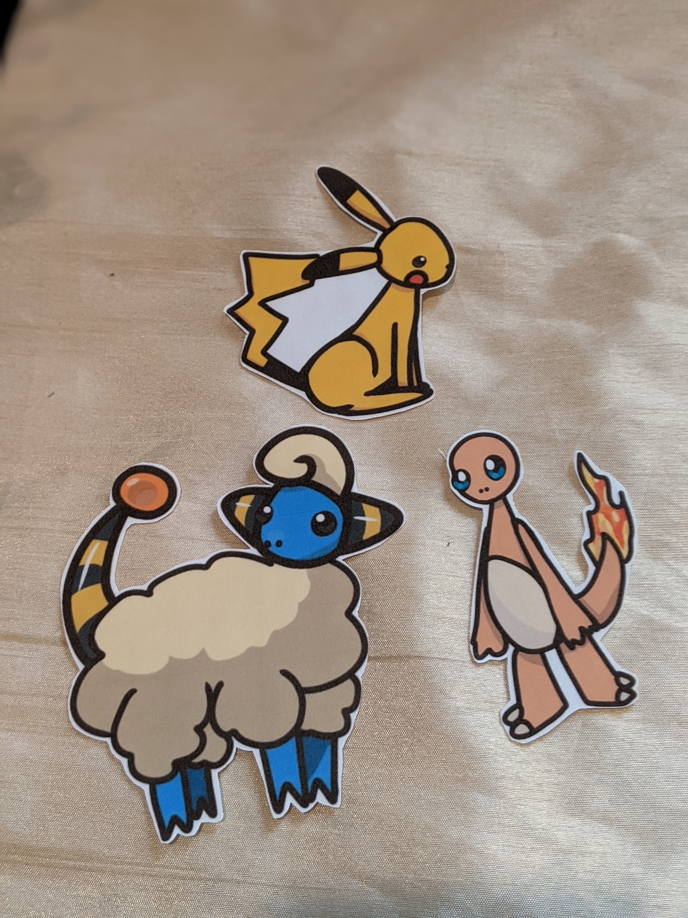 Pokémon Inspired Stickers Pokémon Fan Art Stickers Wall Art - Etsy