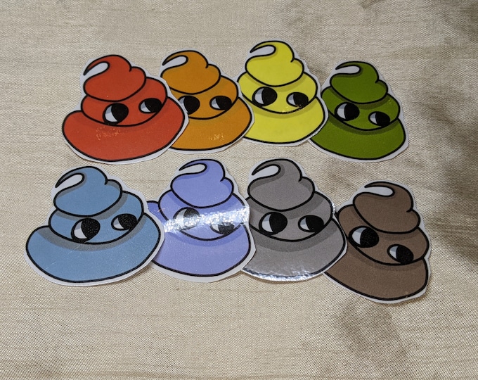 POOP EMOJI DECALS - Funny Smiling Poop Emoji Vinyl Decal 3 Layer Brown ...