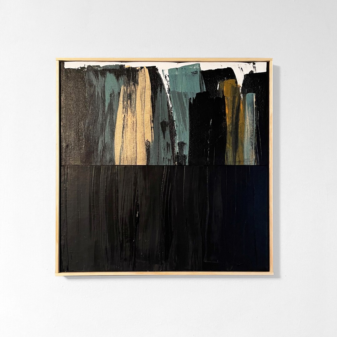 Deconstructed Canvas 01 - 16" X 16" Abstract Acrylic on Canvas Painting ...