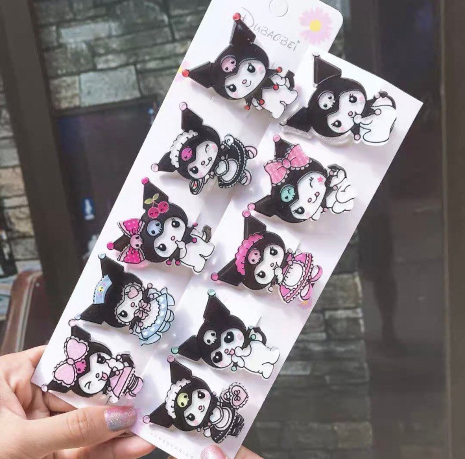 Kuromi hair clip | Etsy