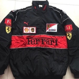 F1 Ferrari Racing Jacket EMBROIDERED Vintage - Etsy