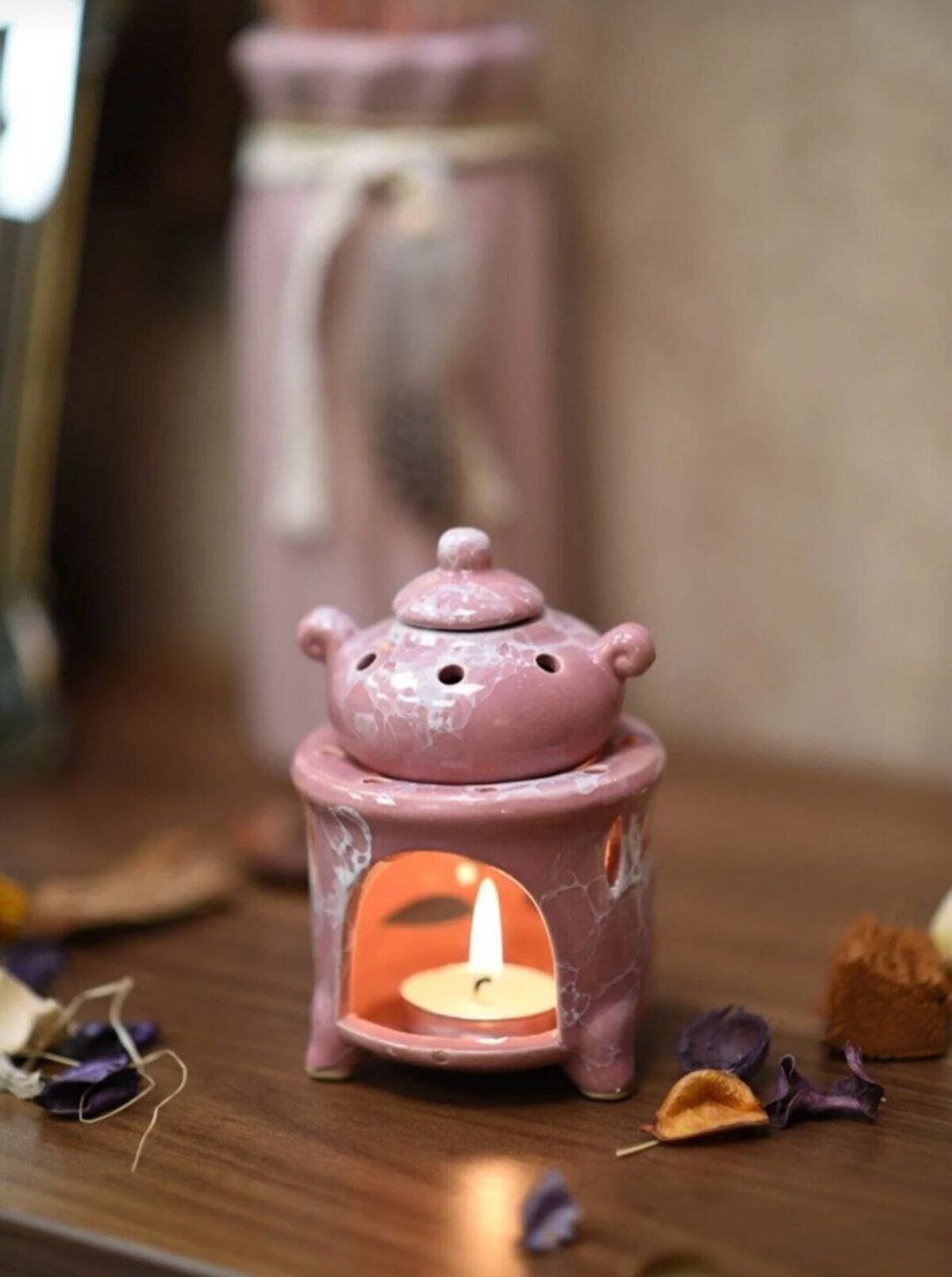 Ceramic Wax Burner, Teapot Essential Oil Diffuser, Ceramic Oil Diffuser ...