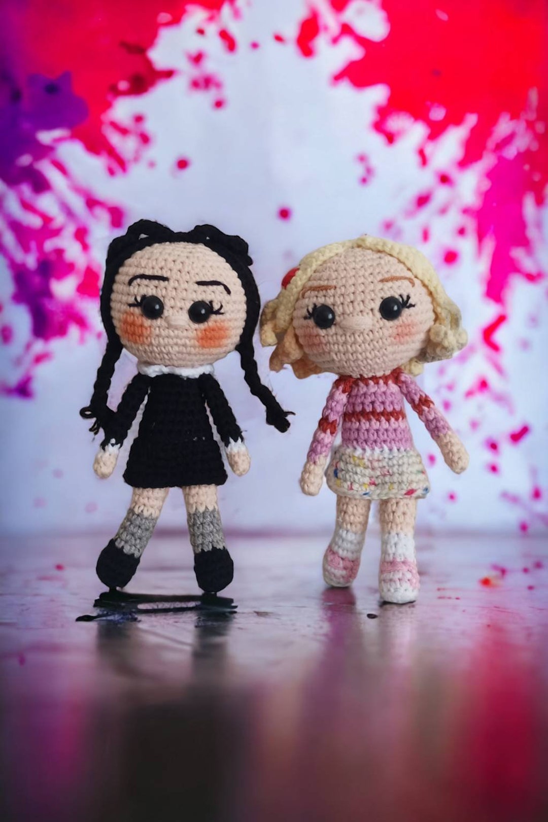 Wednesday and Enid Set of 2 | Amigurumi Crochet Dolls Wednesday Addams ...
