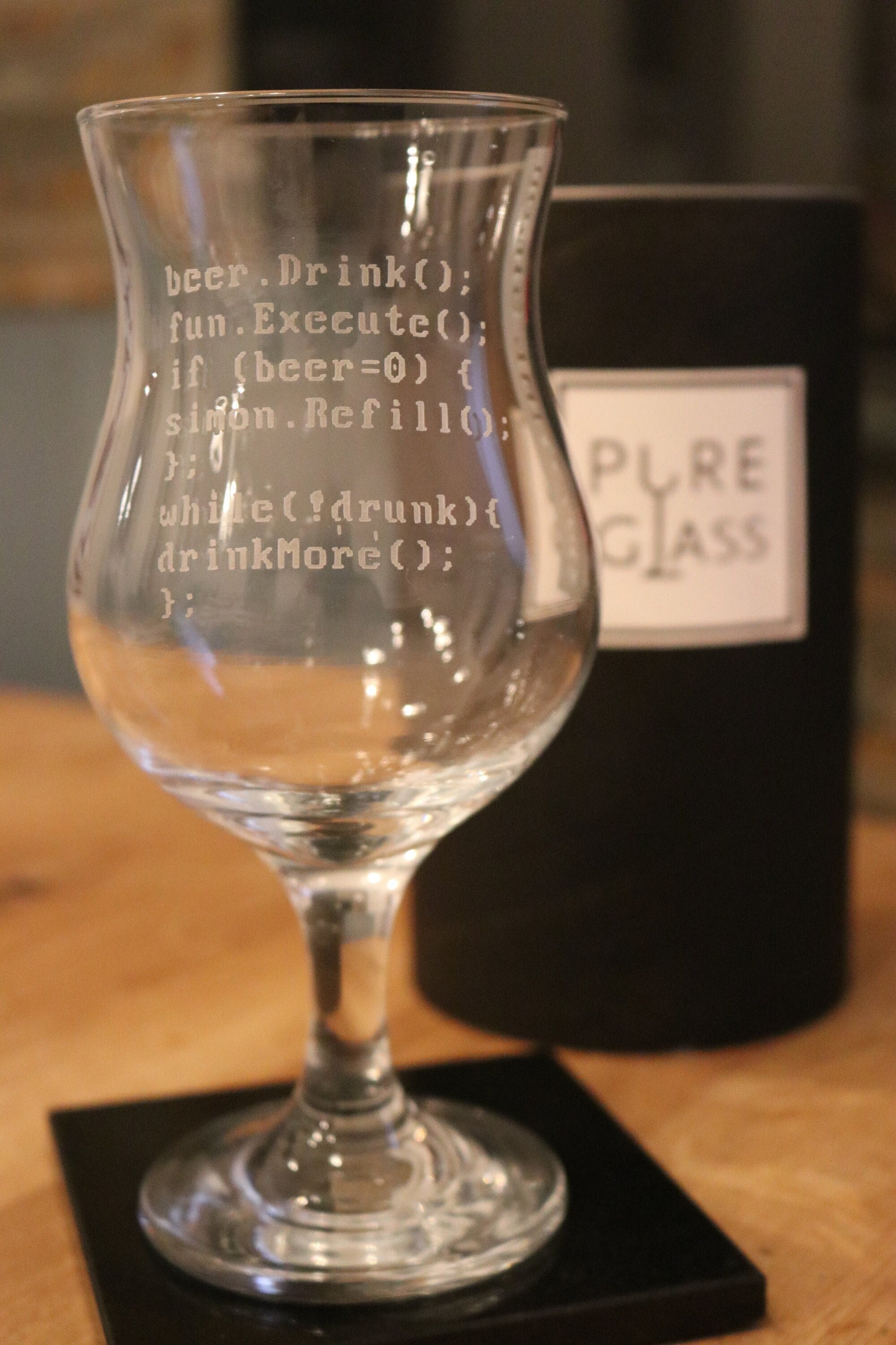 Funny Programmer Gift, Engraved Beer Glass for Coders, Personalised ...